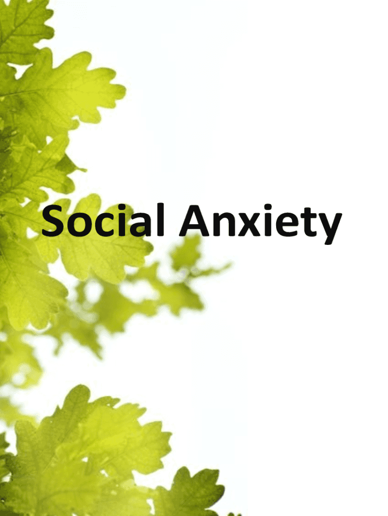Fillable Online Online Social anxiety Cognitive therapy for Adolescents ...