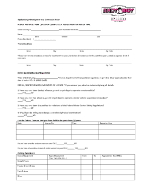 Fillable Online New Driver Application Package NEW SSC ADDRESS.pdf Fax ...
