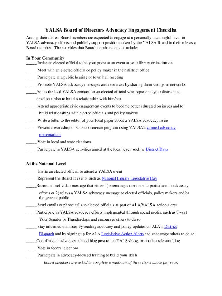 Fillable Online Advocacy Board Position Form Fax Email Print - pdfFiller