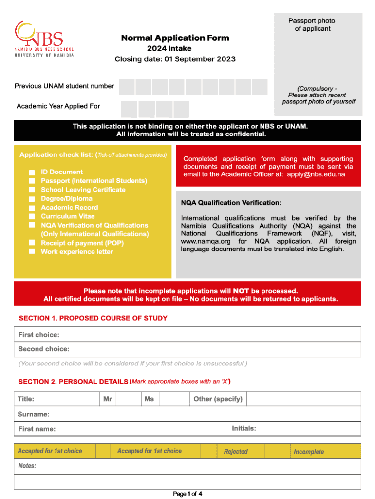 Fillable Online Normal Application Form Fax Email Print - pdfFiller