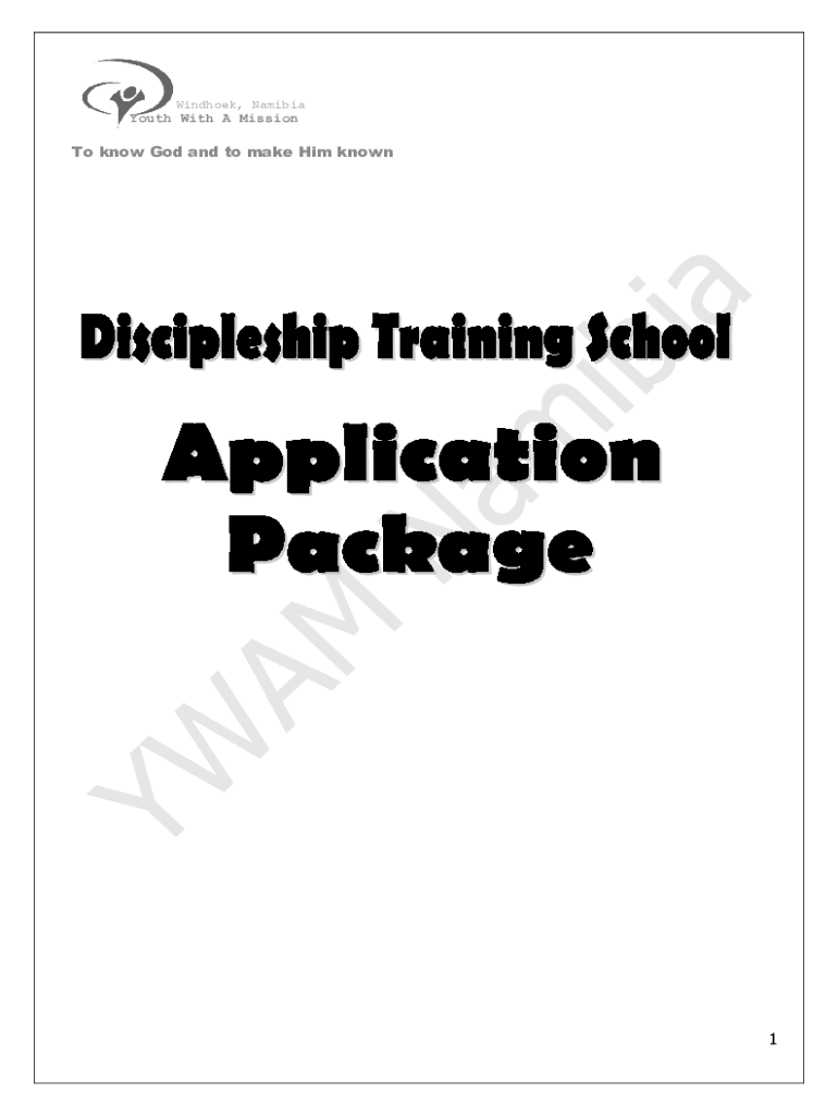 Fillable Online YWAM WindhoekTo know God and to make Him known Fax ...