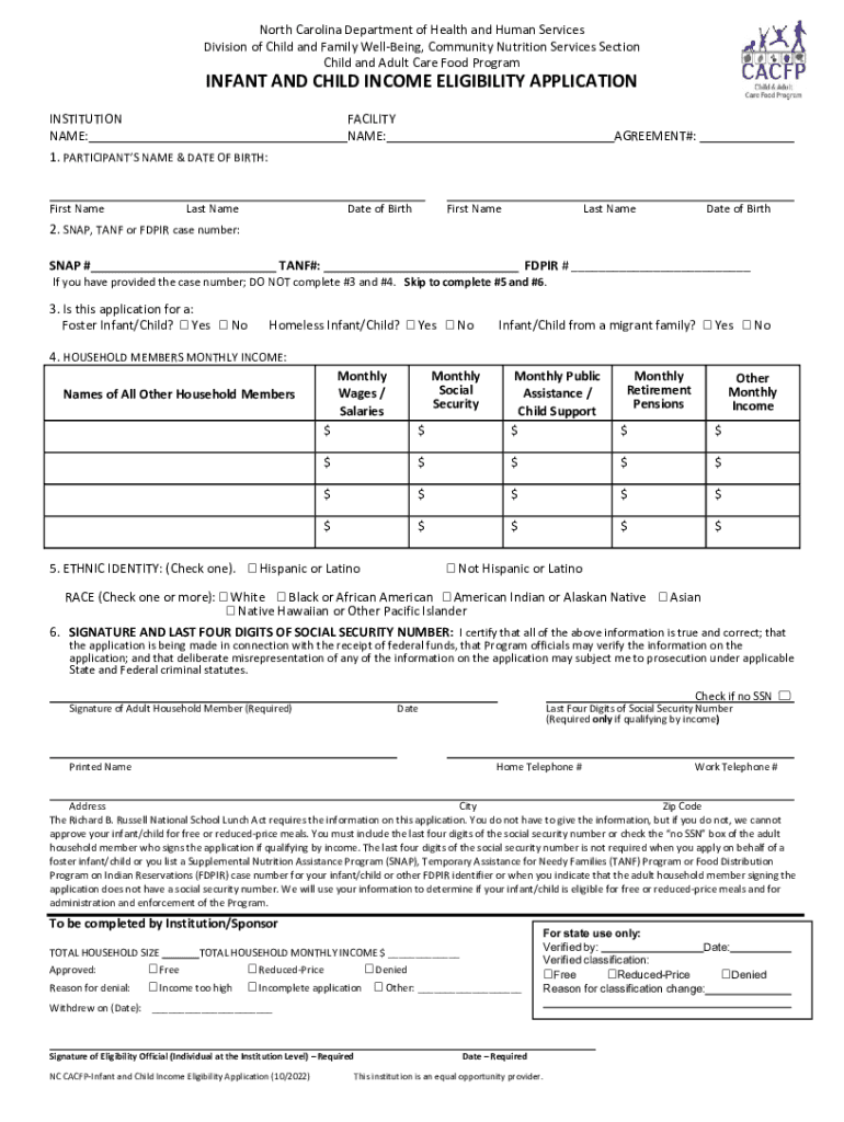Fillable Online Infant and Child Enrollment Form 2023.pdf Fax Email ...