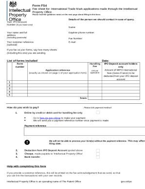 Online FS4 Fee sheet for: International Trade ... Doc Template | pdfFiller