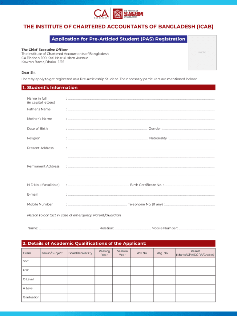 Fillable Online PAS Admission Form Fax Email Print - pdfFiller