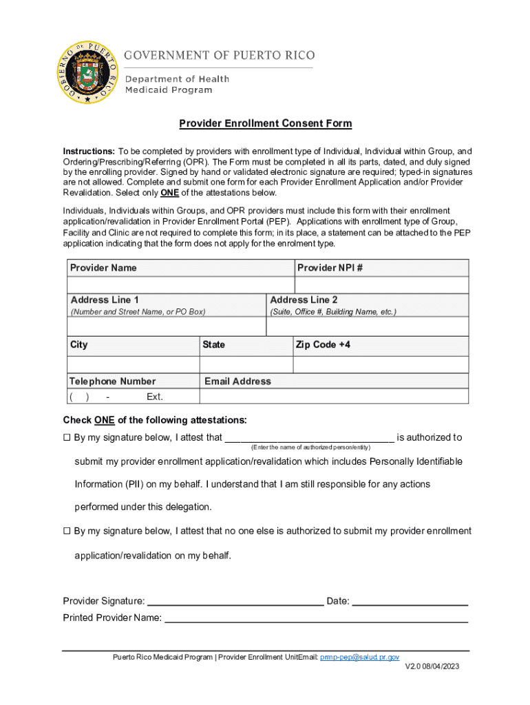 Fillable Online Provider Enrollment Forms and Information Fax Email ...