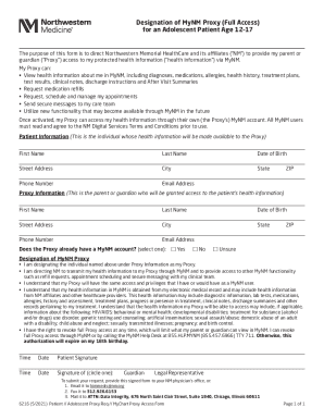 Fillable Online Designation of MyNM Proxy (Full Access) for an ...