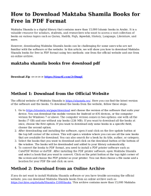 Fillable Online Maktaba Shamila - Fill Online, Printable, Fillable ...