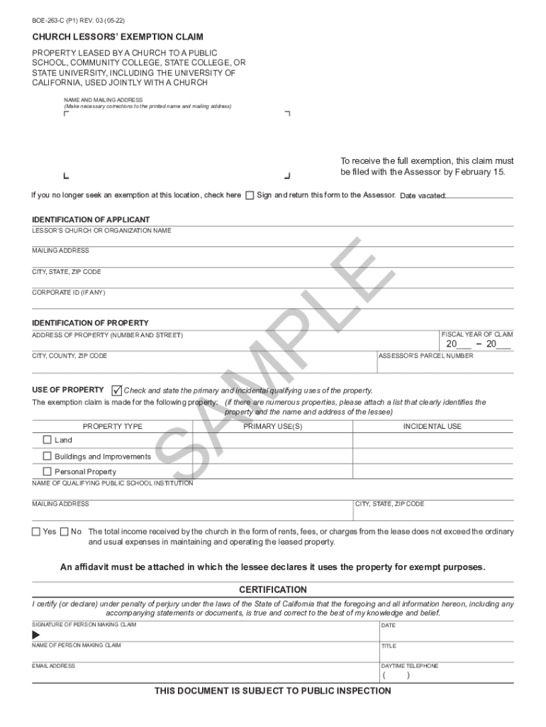 Fillable Online Fillable LESSORS EXEMPTION CLAIM This claim must be ...