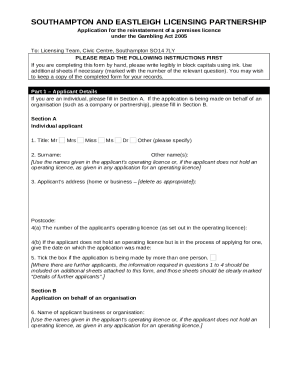St Marys Street, Application For Premises Licence Doc Template | pdfFiller