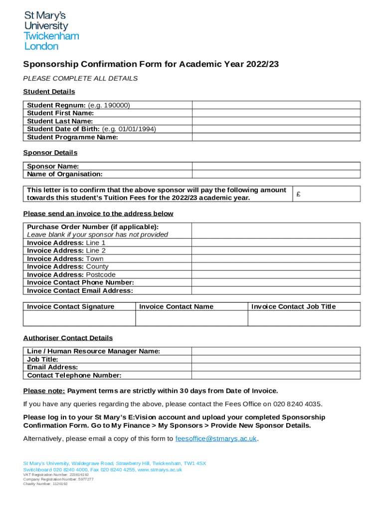 2022-23 Sponsorship Confirmation . Download a copy of the Sponsorship ...
