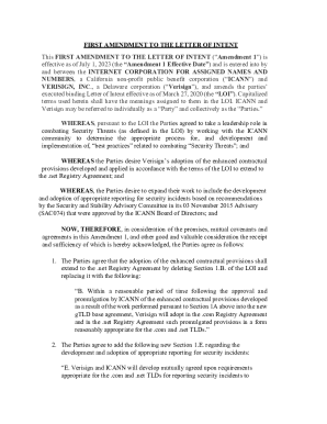 Fillable Online first amendment to the letter of intent Fax Email Print ...