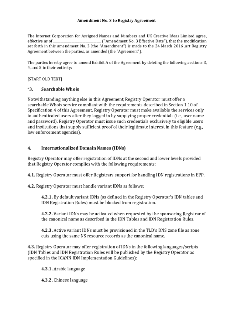 Fillable Online Legal Agreements: Registrar Registrant Agreement for Domain ... Fax Email Print ...