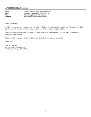 Fillable Online 2012/02/23 - Comment (5322) Form E-mail regarding ...