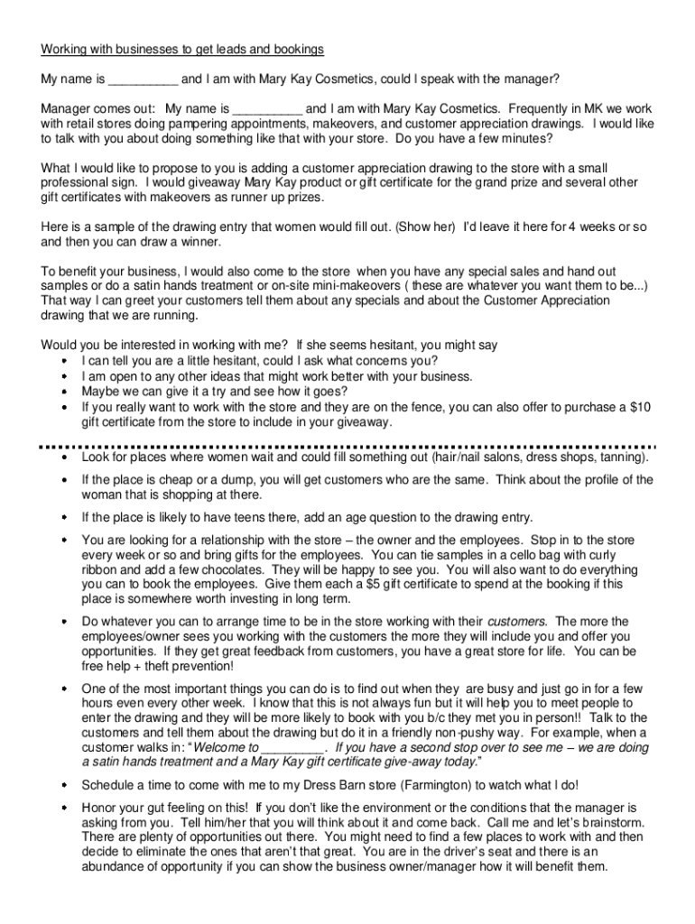 Fillable Online New Leads - Where do I find more customers? Fax Email ...