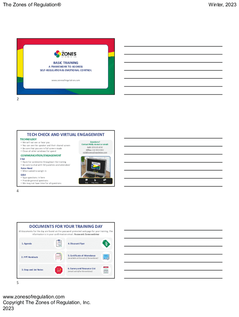 Fillable Online The Zones of Regulation: A Framework to Foster Self ... Fax Email Print - pdfFiller