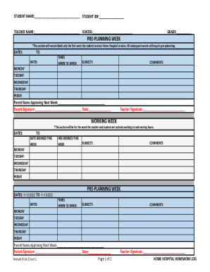 Fillable Online Home Hospital Parent Signature Log ... Fax Email Print ...