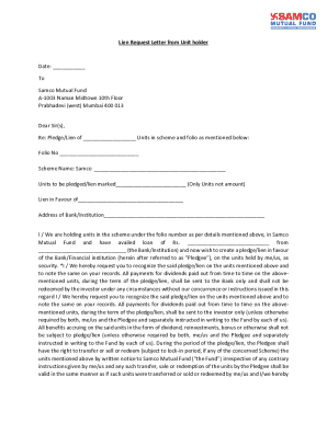Fillable Online Request letter for lien removal (On Bank's /Financial ...
