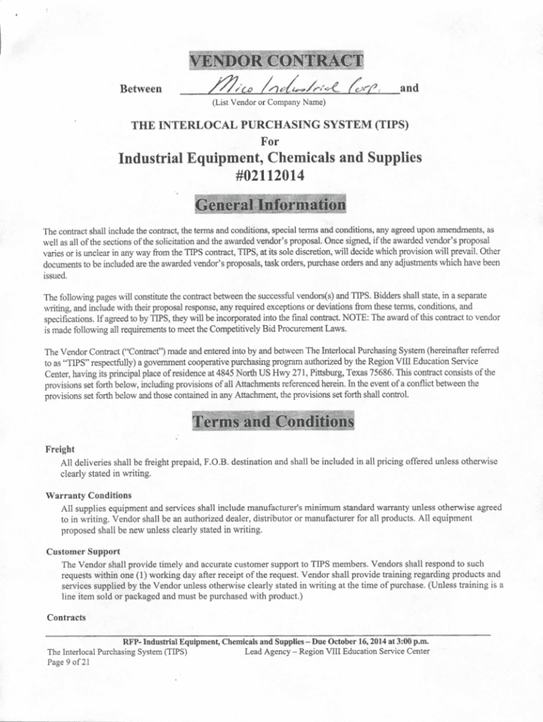 Fillable Online RYCOR Selected as Vendor for The Interlocal Purchasing ...