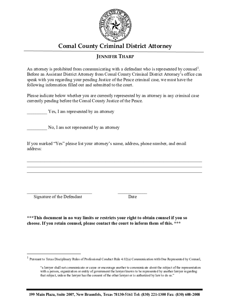 Fillable Online In Re Honorable Jennifer Tharp, Criminal District ...