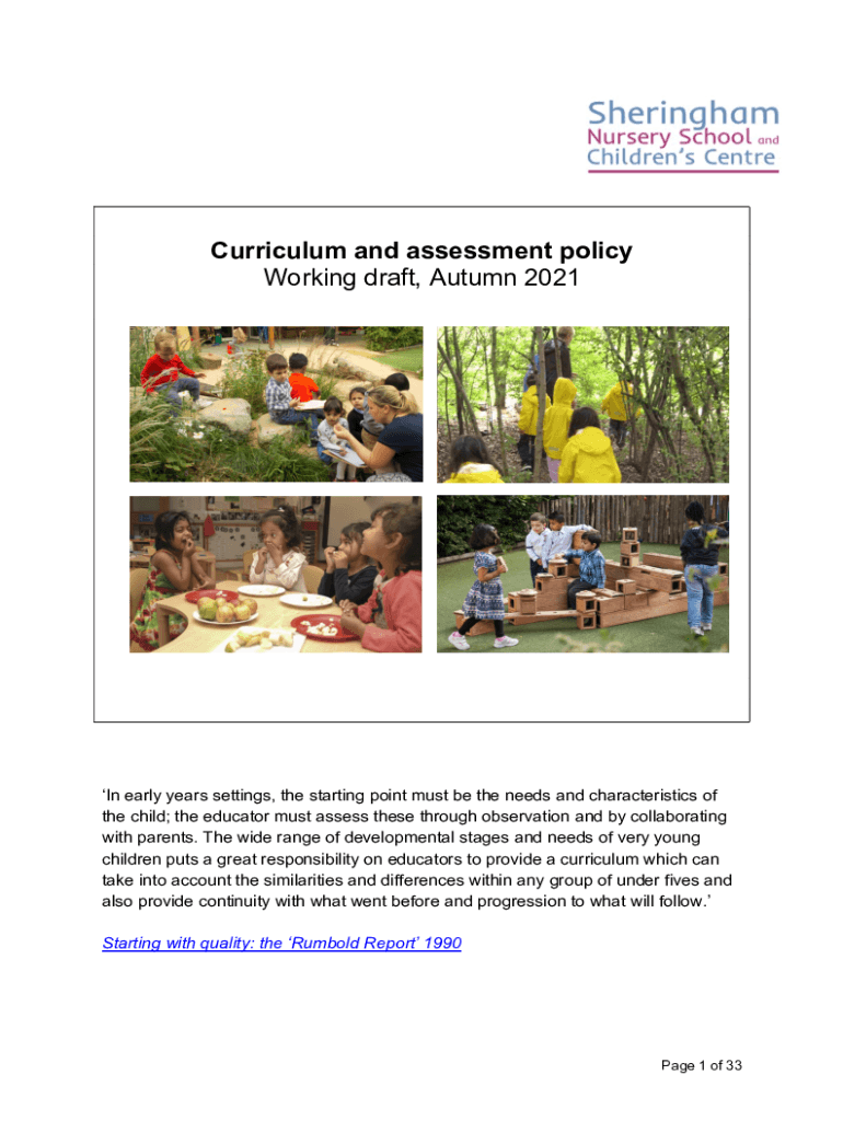 Fillable Online sept 21 update Curriculum overview and curricular goals ...