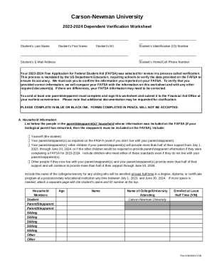 2022-2023 Dependent Worksheet.docx Doc Template | pdfFiller