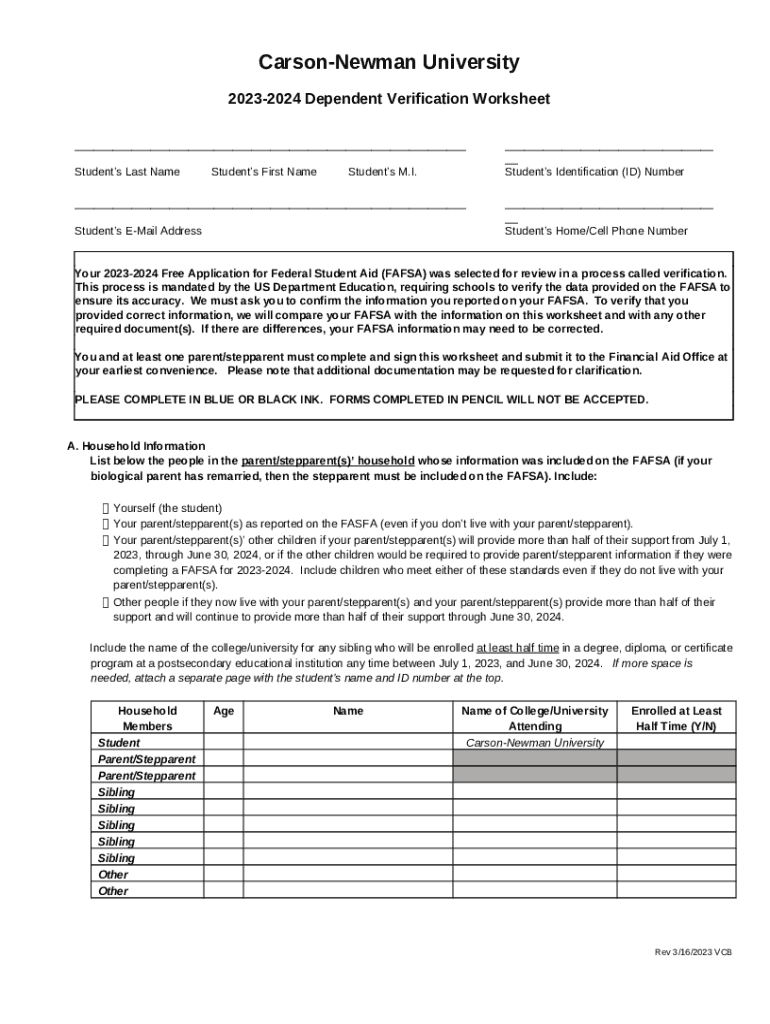 2022-2023 Dependent Worksheet.docx Doc Template | pdfFiller