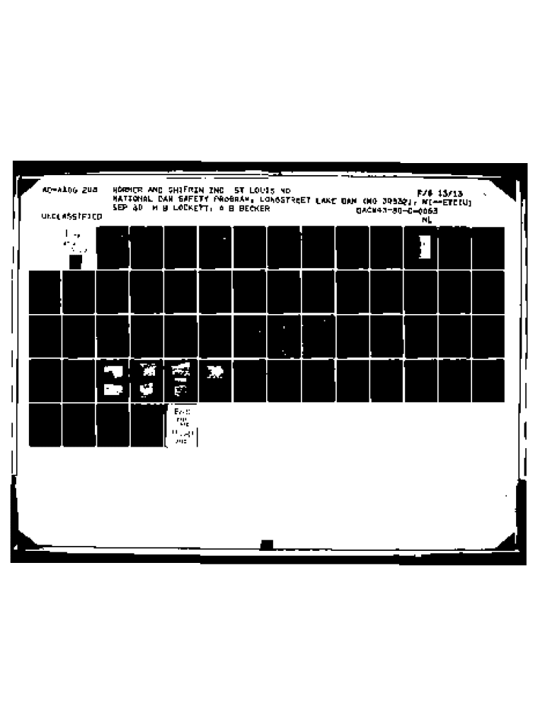 Fillable Online National Dam Safety Program. Longstreet Lake Dam (MO ...