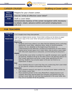 Drafting a Cover Letter Doc Template | pdfFiller