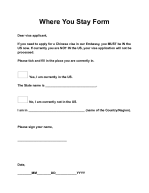 Fillable Online Where You Stay Form Fax Email Print - pdfFiller