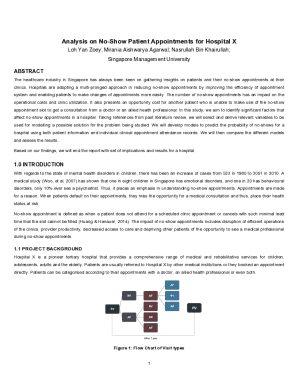 Fillable Online Analysis on No-Show Patient Appointments for Hospital X ...