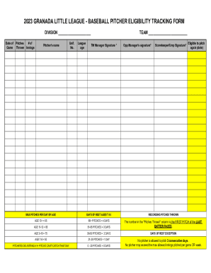 Fillable Online Pitching Forms Fax Email Print - pdfFiller