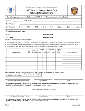 Fillable Online ASC Ref Team Information Form - cloudfront.net Fax ...