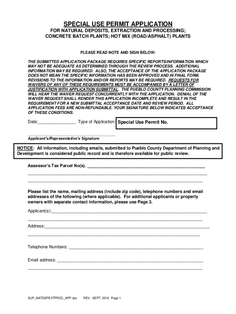 Fillable Online county pueblo Class II General Air Quality Operating ...