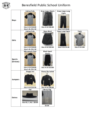 Fillable Online Updated Uniform Order Form - Term 4 2021. Fax Email ...