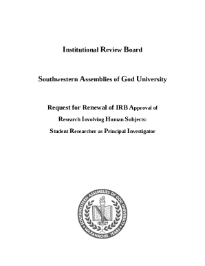 IRB Renewal Doc Template | pdfFiller
