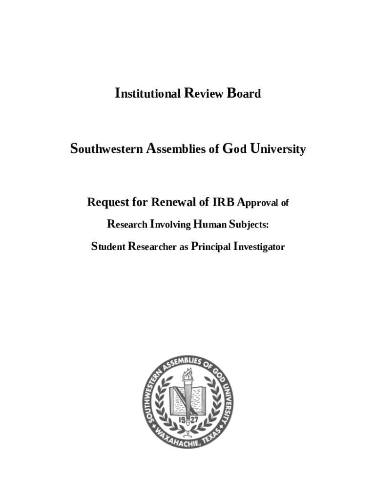 IRB Renewal Doc Template | pdfFiller