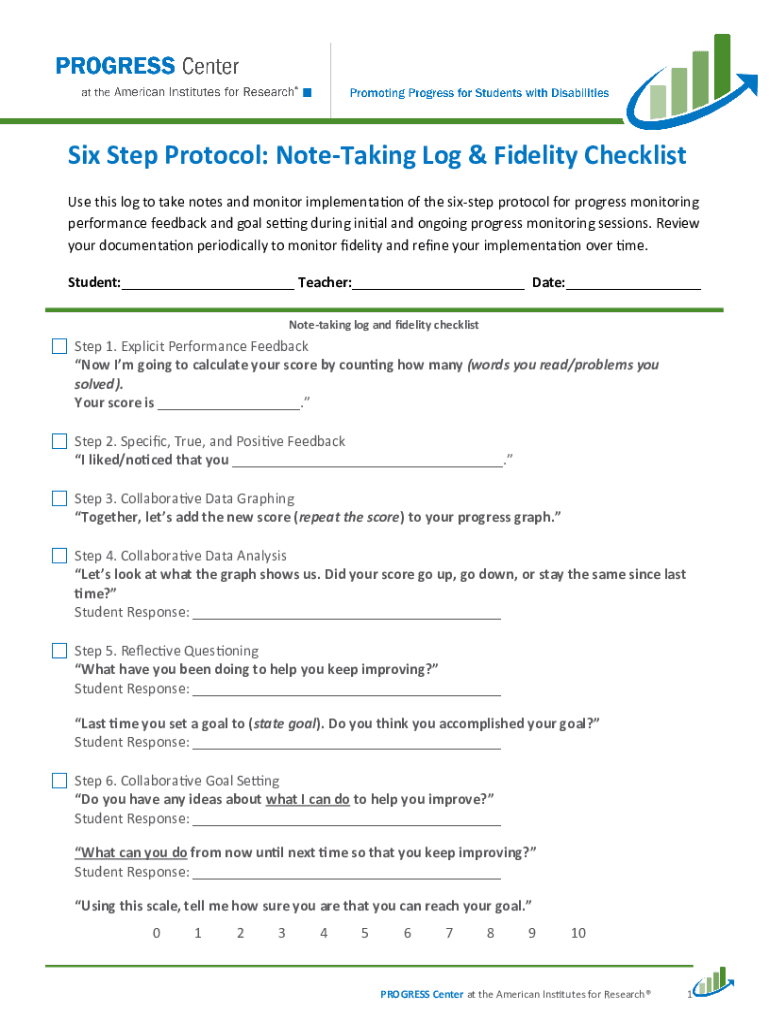 A Six-Step Protocol for Engaging Students in Progress ... Doc Template ...