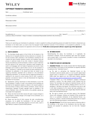Fillable Online Copyright Agreement Checklist - Institutional ...