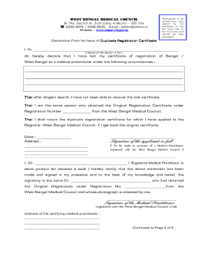 Fillable Online Form No 51Application Form for Duplicate Registration ...