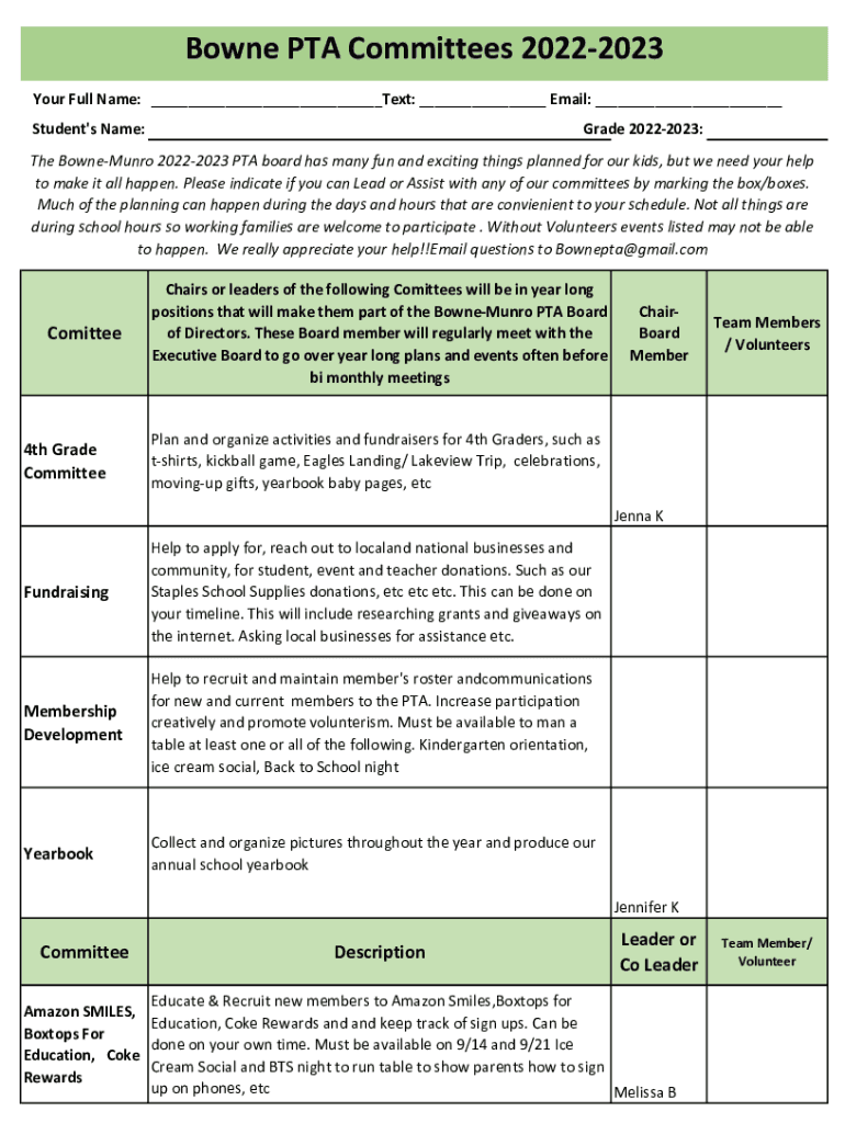 Fillable Online John Bowne High School PTANew York NY Fax Email Print - pdfFiller