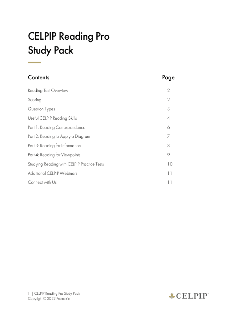 Fillable Online CELPIP Reading Pro Fax Email Print - pdfFiller