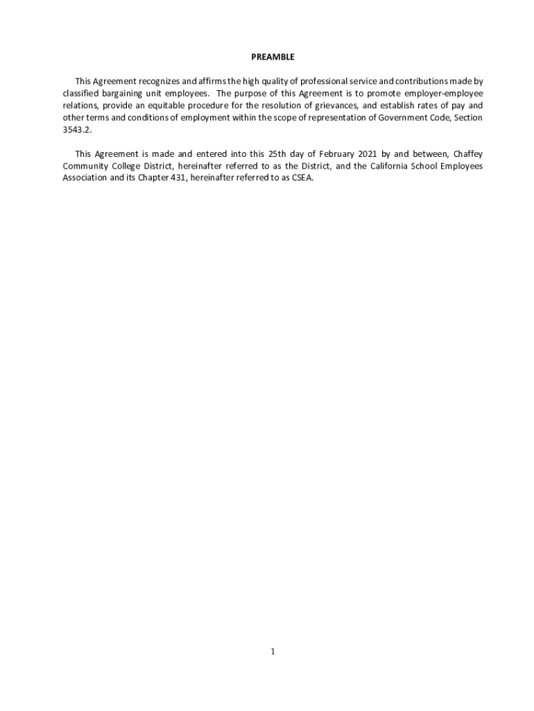 Fillable Online PREAMBLE This Agreement recognizes and affirms the ...