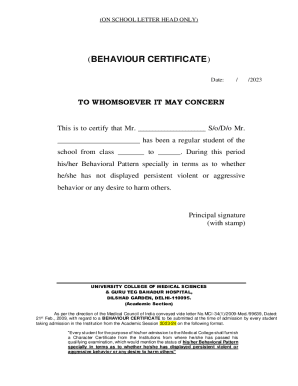 Fillable Online Study Certificate Letter: Format and Samples Fax Email ...