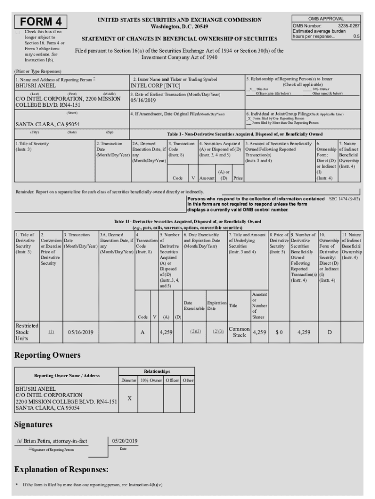 Fillable Online (1) Each restricted stock unit represents the right to ...