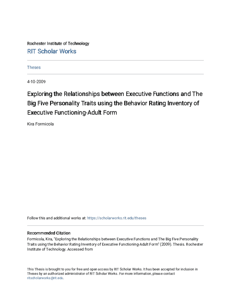 Fillable Online scholarworks rit Exploring the Relationships between ...