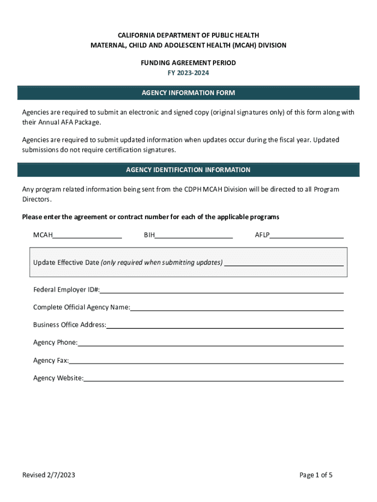Fillable Online Agency Information Form FY 2022-23 Fax Email Print ...