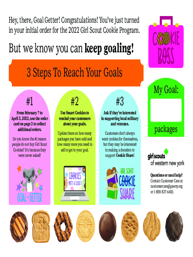 Fillable Online 2022 Cookie Program Goal Getter Tip Sheet Fax Email Print - pdfFiller