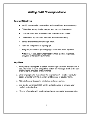 Fillable Online Writing EIAO Correspondence Fax Email Print - pdfFiller