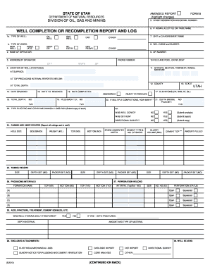 Fillable Online WELL COMPLETION OR RECOMPLETION REPORT AND LOG Fax ...