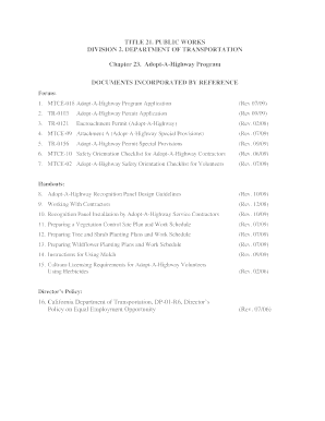 Fillable Online adopt-a-highway dot ca John Doe - Caltrans Adopt-A ...